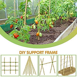 Plant Stakes,4FT Longer Sturdy Natural Bamboo Garden Stakes,GAGINANG 25Pcs Bamboo Sticks Trellis Support for Tomato, Vegetables Beans Trees Climbing Plants