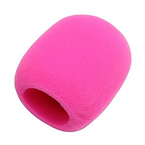Fielect Microphone Cover Foam Mic Cover Handheld Microphone Windscreen Shield Protection Micro Foam Filter Pink for KTV Broadcasting, 1Pc