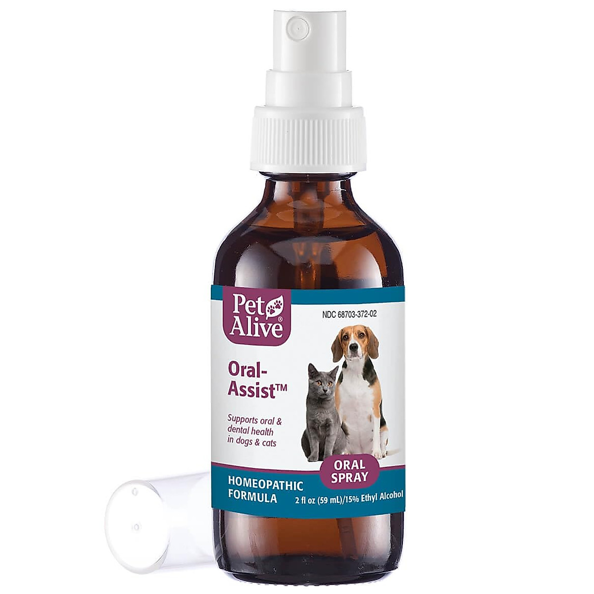 PetAlive Oral-Assist - Natural Homeopathic Formula Supports Oral and Dental Health in Dogs and Cats - Supports Healthy Teeth and Gums in Pets - 59 mL