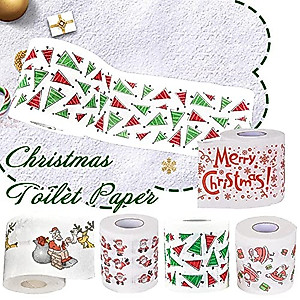 QUS Christmas Printing Toilet Paper Old Man Christmas Pattern Printing Printing Paper Series Printing Toilet Roll Paper Paper