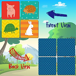 Memory Game - 16 Pairs Animal Memory Games for Kids 3 and Up, Memory Matching Game for Toddlers Education, Non Toxic Memory Card Games of Gift for Kids Preschool 2 Year Old