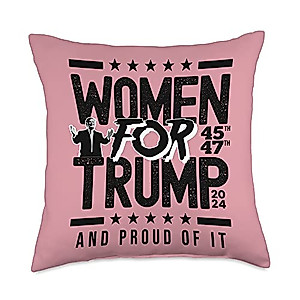 Women For Trump shirt Women for Trump Throw Pillow, 18x18, Multicolor