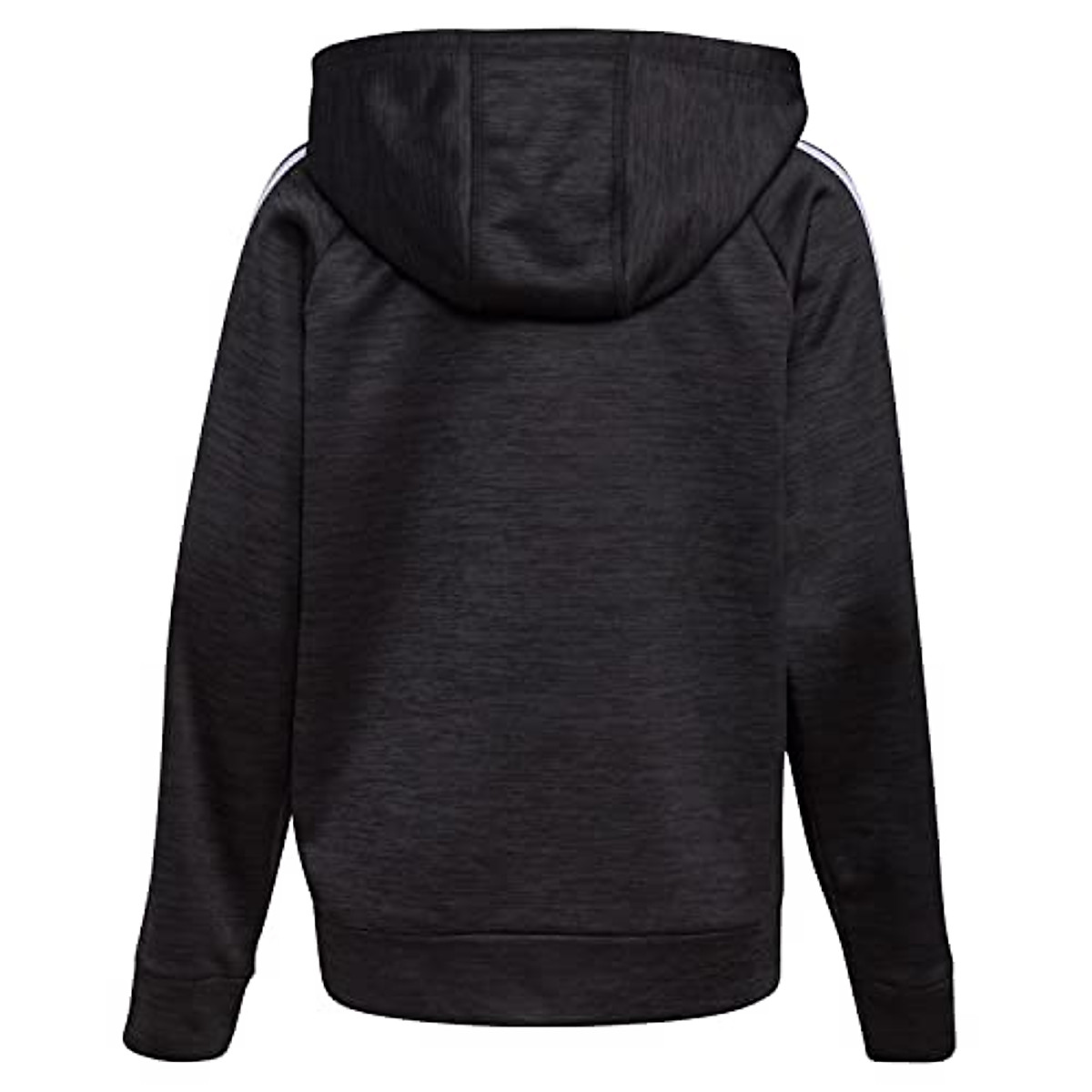 adidas Boys' Zip Front Indicator Hooded Jacket, Dark Black Heather, X-Large (18/20)