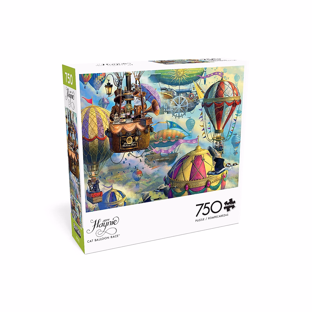 Buffalo Games - Cat Balloon Race - 750 Piece Jigsaw Puzzle for Adults Challenging Puzzle Perfect for Game Nights - 750 Piece Finished Size is 24.00 x 18.00