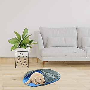 Outrav Dog Sleeping Bag - Extra Durable Waterproof Camping Bed - Packable for Hiking, Cottage, Beach - Includes Stuff Sack (Blue)
