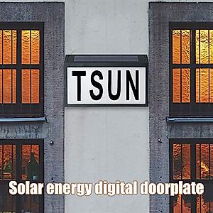 JCYANG Outdoor LED Solar Light Address House Numbers Letters Waterproof Solar Lamp Home Garden Porch Door Decoration Led House Numbers