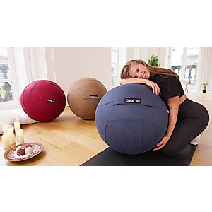 COOLDOT Yoga Ball Chair for Office Relieves Lower Back Pain by Strengthening Core Muscles to Get Straight Back, an Effective Aesthetic Minimalist Design for 8 to 12 Hours Work Shift with No Slouch
