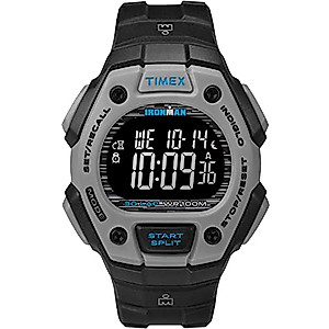 Timex Men's TW2U30200 Ironman Classic 30 Black/Gray/Blue Resin Strap Watch