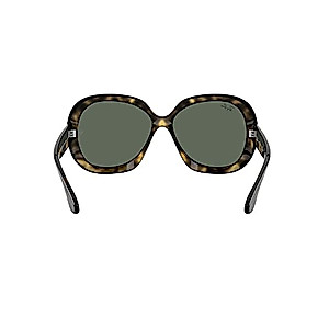 Ray-Ban Women's RB4098 Jackie Ohh II Butterfly Sunglasses, Light Havana/Dark Green, 60 mm