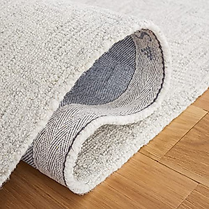 SAFAVIEH Micro-Loop Collection 8' x 10' Light Grey/Ivory MLP537F Handmade Premium Wool Area Rug