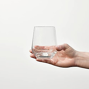 Krosno Water Juice Tumbler Drinking Glasses | Set of 6 | 13.5 oz | Splendour Collection | Perfect for Home Restaurants and Parties | Dishwasher Safe | Gift Idea | Made in Europe