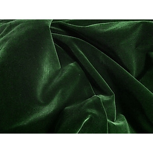 1 X Hunter Green Velvet Fabric 45" By the Yard