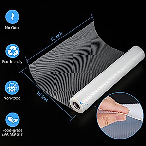 Shelf Liner Non Slip Cabinet Liners Non Slip Waterproof,Food-Grade EVA Material Kitchen Liners for Cabinets and Drawers,Kitchen Cabinet Liners for Shelves and Bathroom (12 inches x 10 Feet)