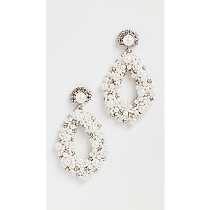 Deepa Gurnani Women's Deepa by Deepa Gurnani Arabella Earrings, Ivory, White, One Size