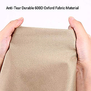 Patio Furniture Covers Waterproof for Outdoor Table, 600D Heavy Duty Tough Oxford Fabric 90x64x28 Inch Rectangular Durable Covers for Dinning Table Chairs Set Yard Sectional Sofa Bench Loveseat