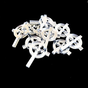 Super Cool Creations Gothic Cross Shaped Crafting Mirrors, Set of 10, Many Colours, Shatterproof Acrylic, Blue Mirror, Pack of 10 x 3cm