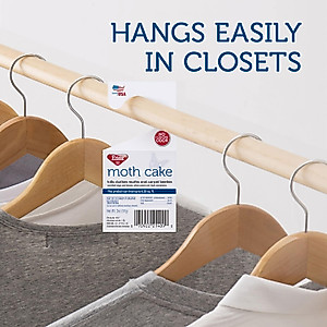 Enoz Moth Cakes – 8 Pack – Easily Hangs in Closets & Garment Bags – Kills Clothes Moths, Carpet Beetles, Eggs & Larvae – Treats 6.25 Cubic Feet