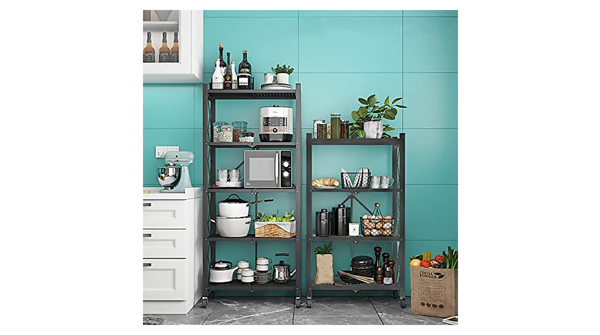 BRIGHTSHOW 4-Tier Heavy Duty Storage Shelves