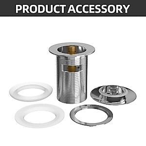 Ogonbrick Freestanding Tub Drain Pop-up Free Standing Bathtub Drain,Bathtub Drain Stopper for Stand Alone Soaking Tub Kit Assembly Anti-Rust Copper Polished Chrome