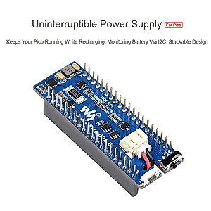 UPS Module for Raspberry Pi Pico with Uninterruptible Power Supply Li-po Battery via I2C, Stackable Design @XYGStudy (Pico-UPS-B)