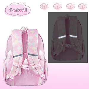 Kids School Backpack Book Bag with Lunch Bag Pencil Case Lightweight for Preschool Kindergarten Elementary,Pink Tie Dye