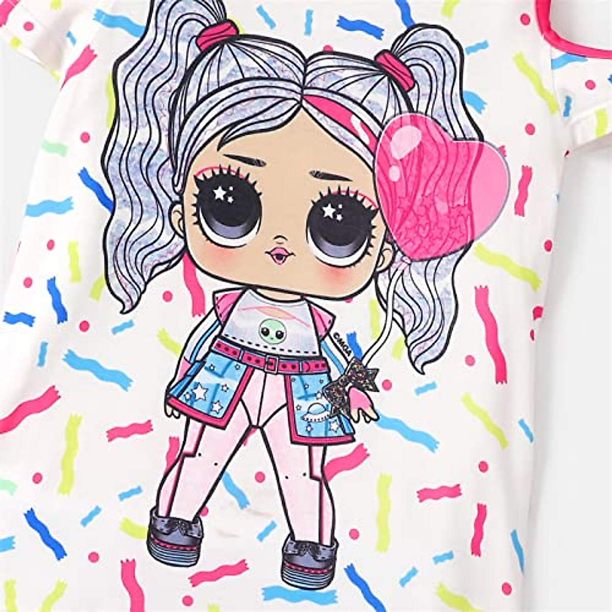 L.O.L. Surprise! Girls Nightgown White Pink Dress Strapless Causal Dress 6-12 Years