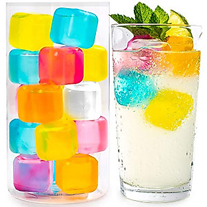 Reusable Ice Cubes For Drinks - Chills Drinks Without Diluting Them - Made From BPA Free Plastic - Refreezable, Washable, Quick And Easy To Use - Pack Of 30 With Storage Container by Efiwasi