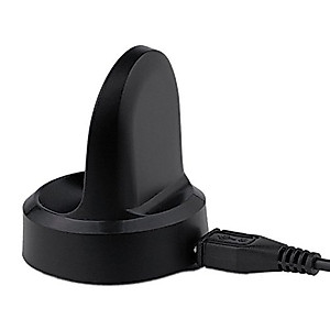 Threeeggs Compatible with Gear S3 Charger, Replacement Charging Cradle Dock Cable for Samsung Gear S3 Classic/Frontier Smart Watch (Black)