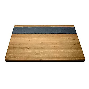 Vinotemp Bamboo and Slate Cheese Serving Tray