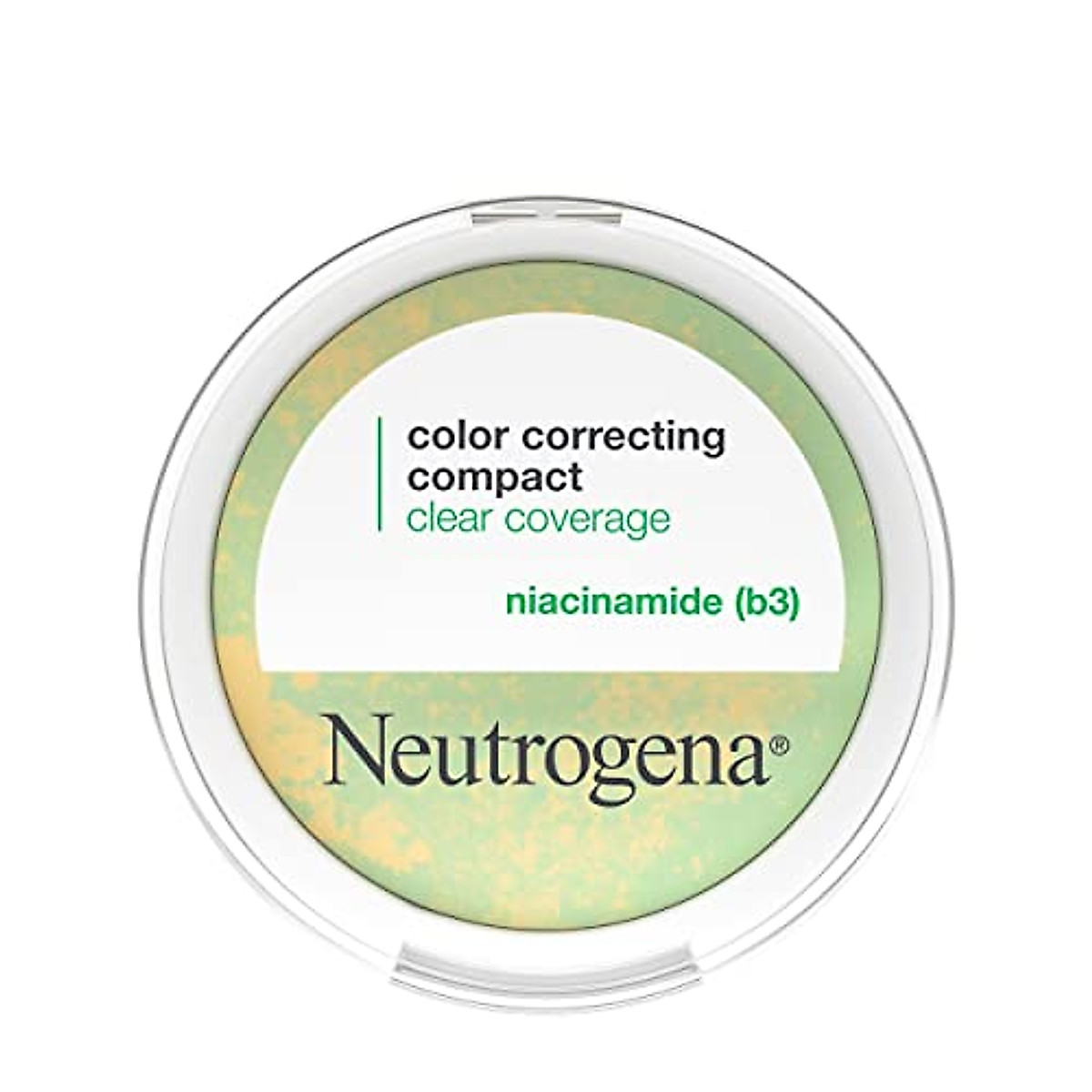 Neutrogena Clear Coverage Color Correcting Powder Makeup Compact, Mattifying CC Powder with Niacinamide & Green & Yellow Powders to Even Tone, Brighten, & Control Shine, Oil-Free, 0.38 oz
