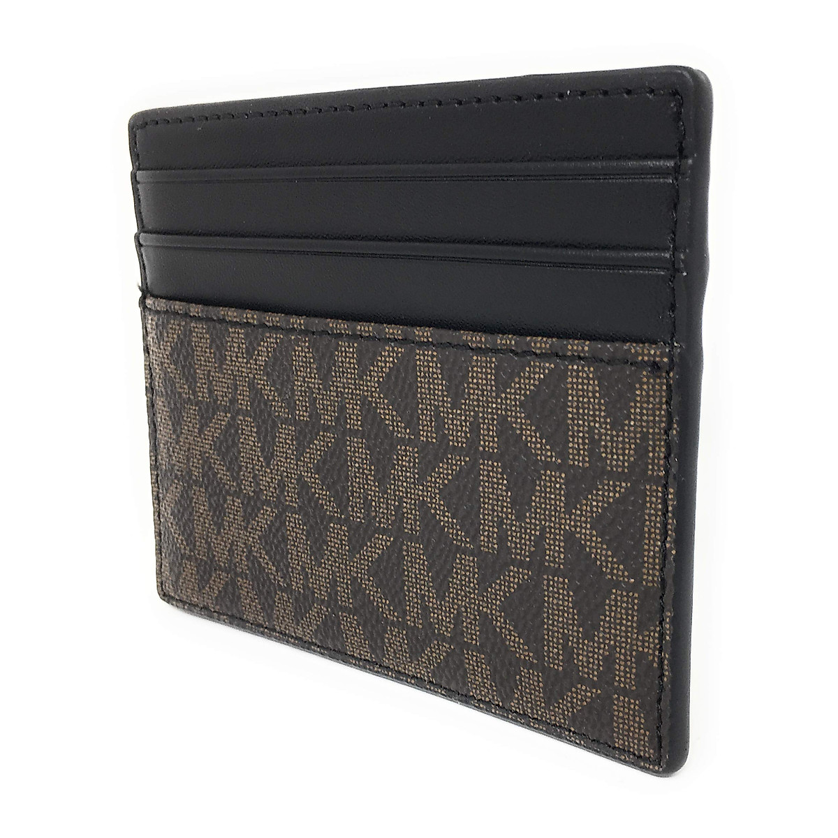 Michael Kors Men's Cooper Tall Card Case Wallet (Brown/Black)