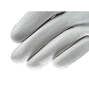 Ansell HyFlex 11-600 Nylon Polyurethane Glove, Gray Polyurethane Coating, Knit Wrist Cuff, Large, Size 9 (Pack of 12 Pairs)
