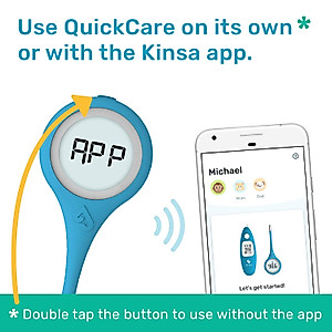 Kinsa Smart,Fever, Digital Medical Baby, Kid and Adult Termometro - Accurate, Fast, FDA Cleared Thermometer for Oral, Armpit or Rectal Temperature Reading - QuickCare
