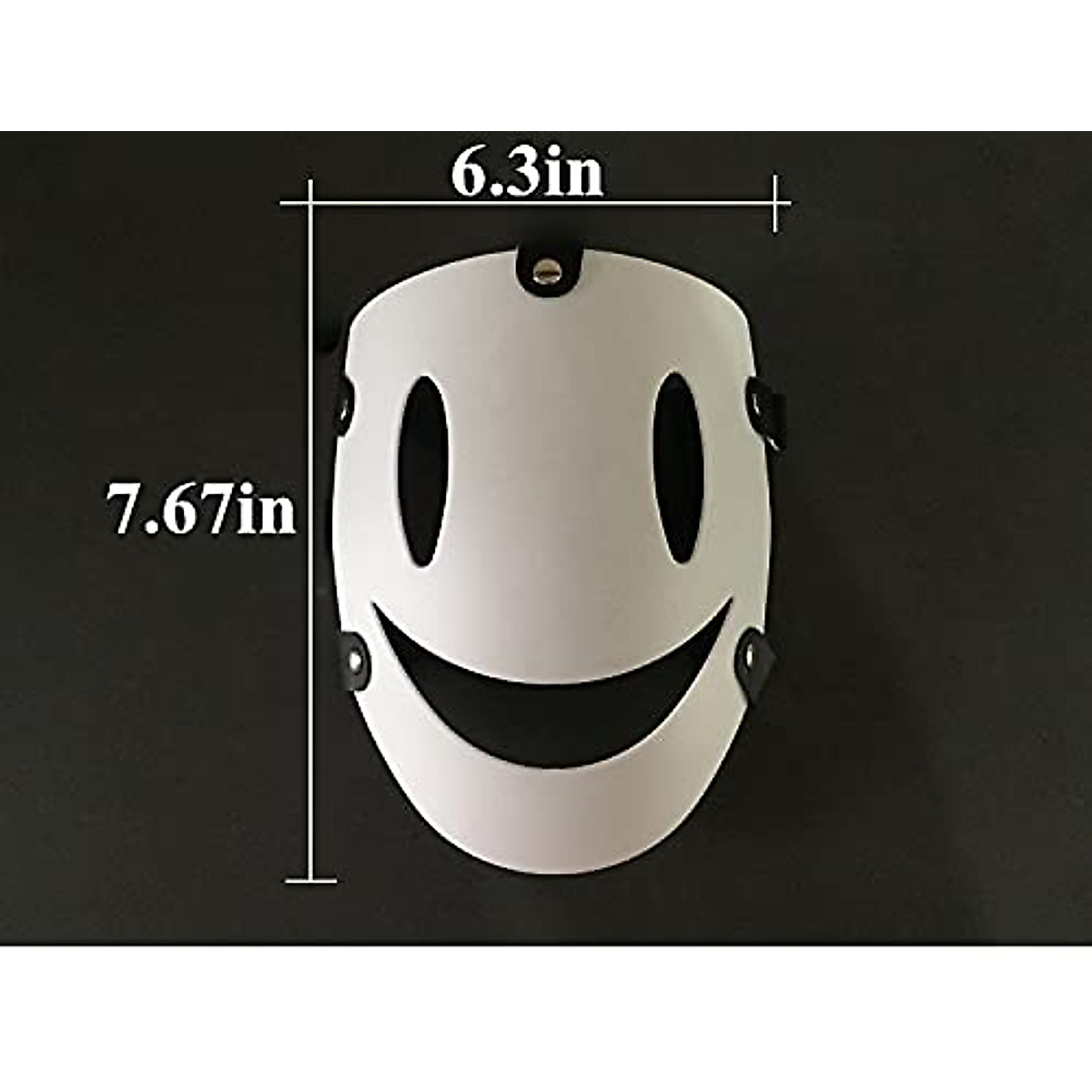 UIZPR Halloween Party Anime white Smile Mask Cosplay Costume Props Resin Masks adult size (White)