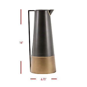 Foreside Home and Garden Multicolored Metal Pitcher Vase