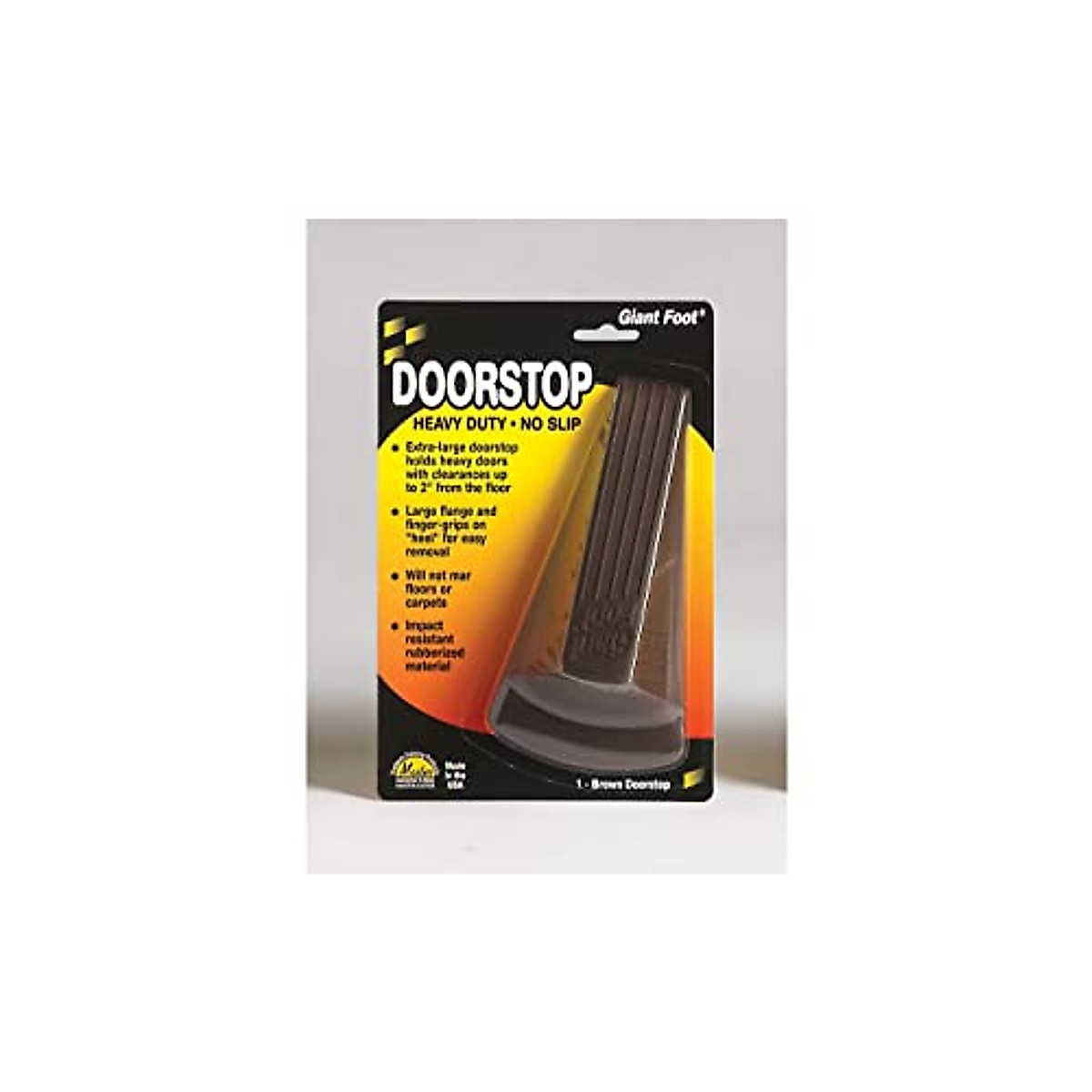 Master Manufacturing Giant Foot Doorstop, Brown, 2" x 3.5" x 6.8"