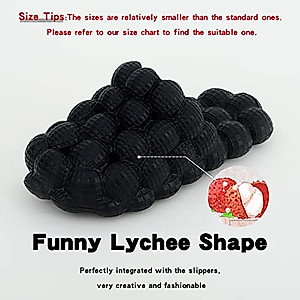 ASONGMAKE Womens Massager Slippers,Funny Bubble Unisex Super Soft Sandals Mens Breathable Beach Slides,Bath Shower Slippers Bedroom Spa House Sandals Black41-42