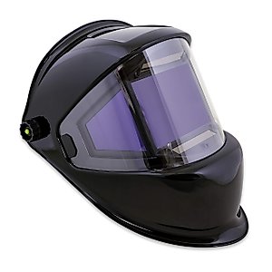 TGR Digital Panoramic 180 View Solar Powered Auto Darkening Welding Helmet - True Color (Black)
