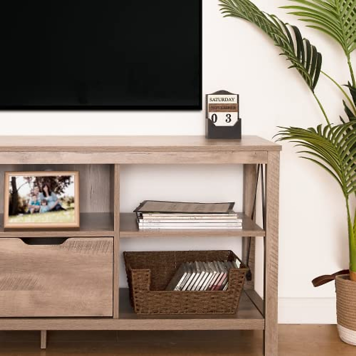 StorageWorks Pantry Storage Basket, Hand-Woven Open-Front Bin with Handles, Brown, 2 Pack