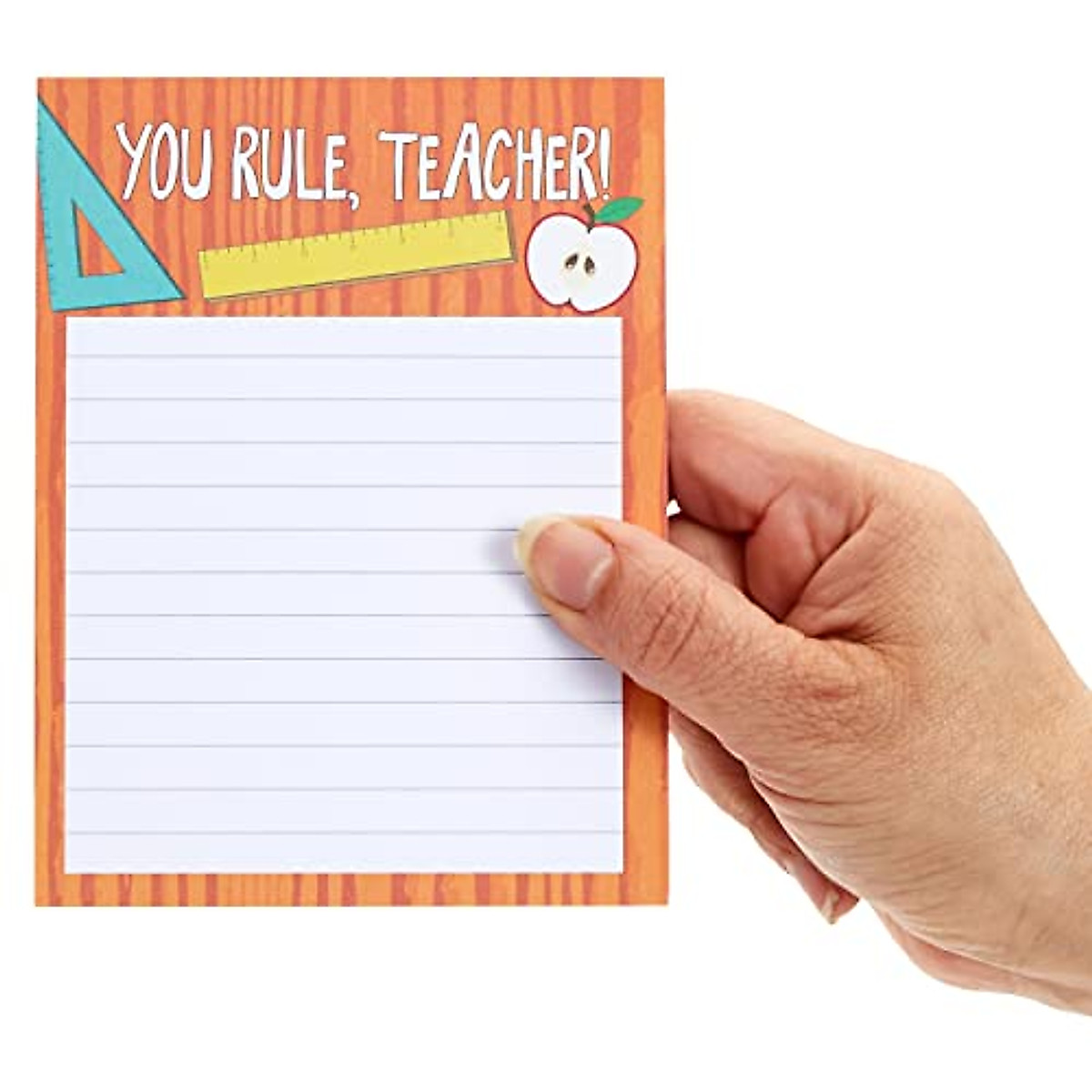 Paper Junkie 4-Pack Teacher Notepad Sets for Classroom Gifts, Professor Appreciation, School Supplies, 50 Sheets Per Memo Pad, 200 Sheets Total, 4 Motivational Designs (4x5 in)