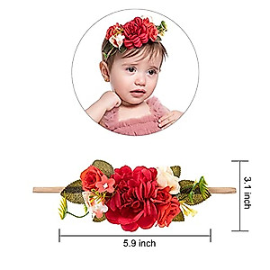 HOOLCHEAN Infant Toddler Baby Girls Super Soft Fluffy Tutu Skirt and Headband Set with Diaper Cover Bloomer Red 2, 6-12 Months