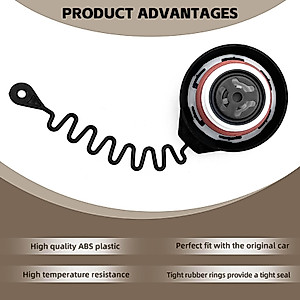 NTNEV Gas Cap Fuel Filler Cap, Gas Cap Compatible with Volvo S60 V60 V70 S80 XC60 XC70 XC90, Replaces OEM Part Number 31392044