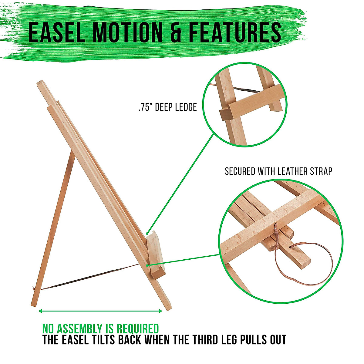 US Art Supply® 18" Large Tabletop Display A-Frame Artist Easel (12-Pack)