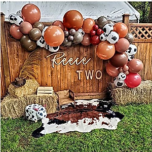Cow Gender Reveal Balloon Garland kits,Cowboy or Cowgirl Western Gender Reveal Party Supplies for Cow Themed Baby Shower Farm Animals Birthday Party Decorations