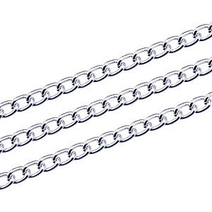 32.8ft 4.5mm Width Never Fade Aluminum Curb Chain Link Twisted Chains Metal Cable Chain Link Silver Jewelry Making Chain for DIY Making Bracelet Necklace