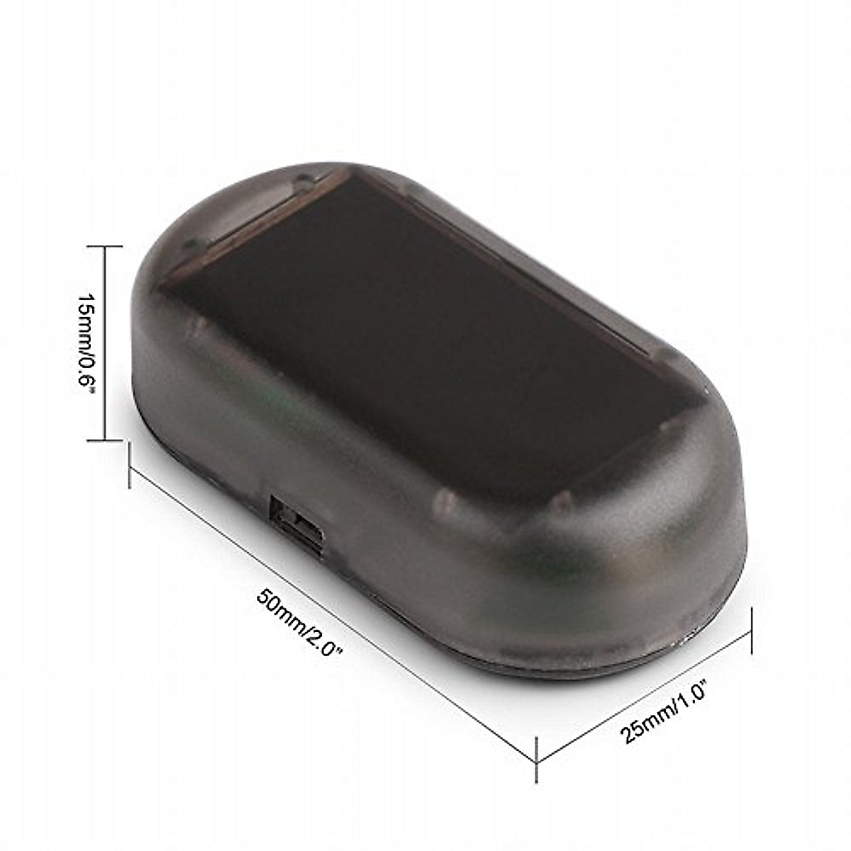 Solar Power Dummy Car Alarm Red LED Light Simulate Imitation Security System Warning Anti-Theft Flash Blinking Lamp