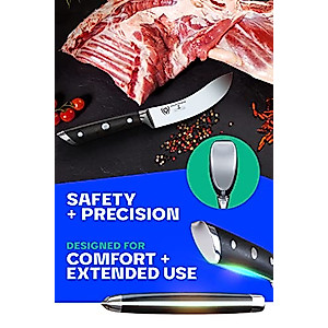 Dalstrong Skinning & Boning Knife - 5.5" - Gladiator Series Elite - Forged German High-Carbon Steel - w/Sheath - NSF Certified