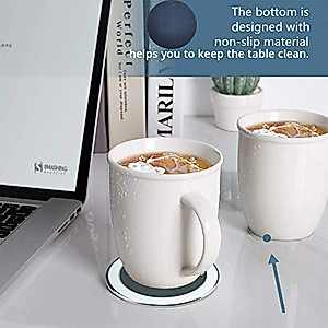 Coasters for Drinks Leather Coasters with Holder for Wooden Table Coaster with Silver Metal Ring for Drinks Absorbent House Warming Presents for Women Funny Farmhouse for Bar Table Set of 6