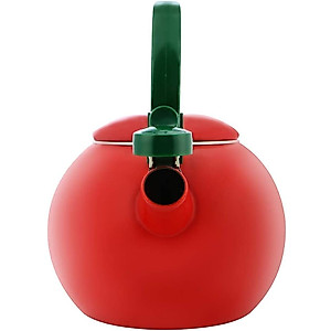 Whistling Tea Kettle for Stove Top Enamel on Steel Teakettle, Supreme Housewares Apple Design Teapot Water Kettle Cute Kitchen Accessories Teteras (1.6 Quart, Apple)