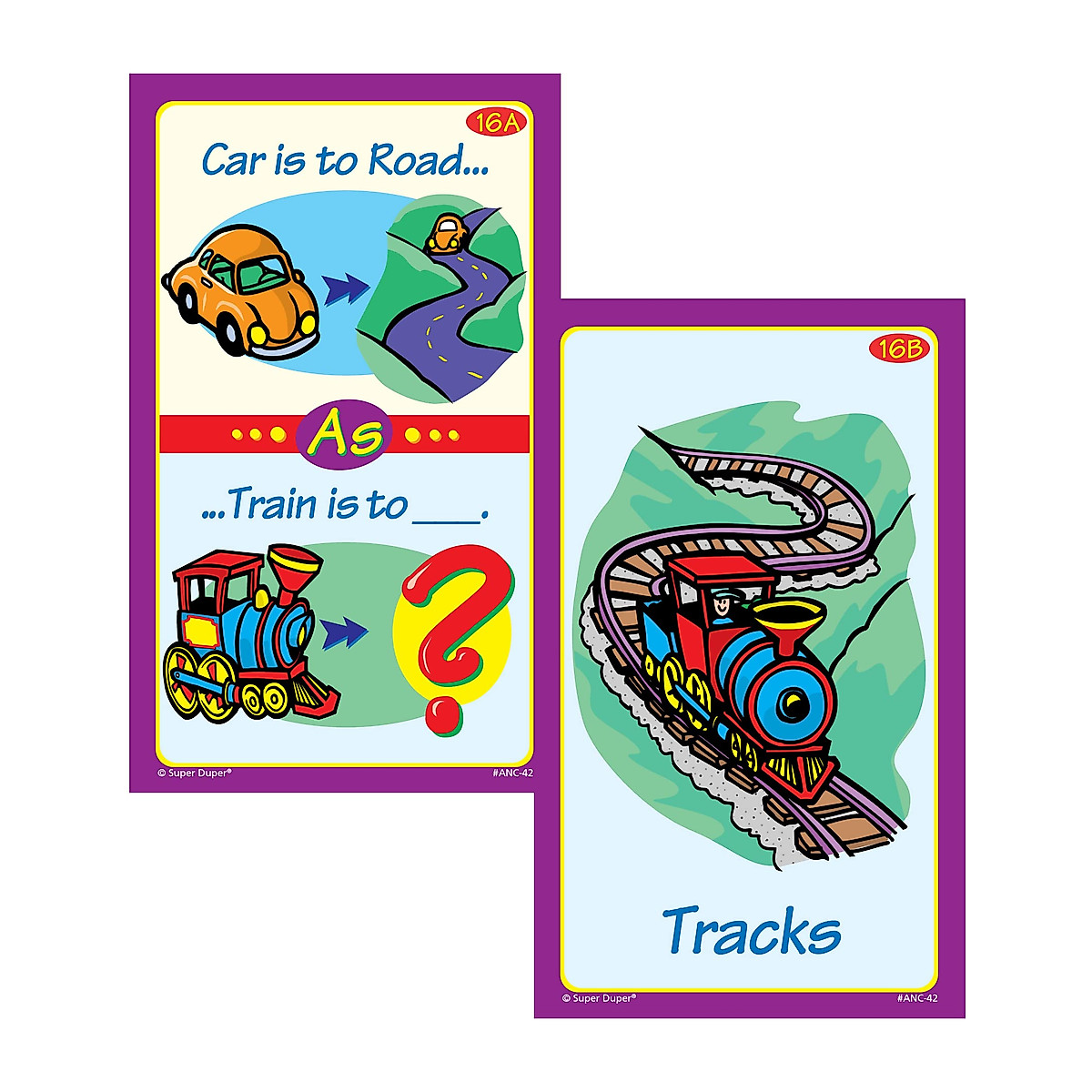 Super Duper Publications | Analogies Flash Cards | Opposites, Similarities, and Vocabulary Fun Deck | Educational Learning Materials for Children